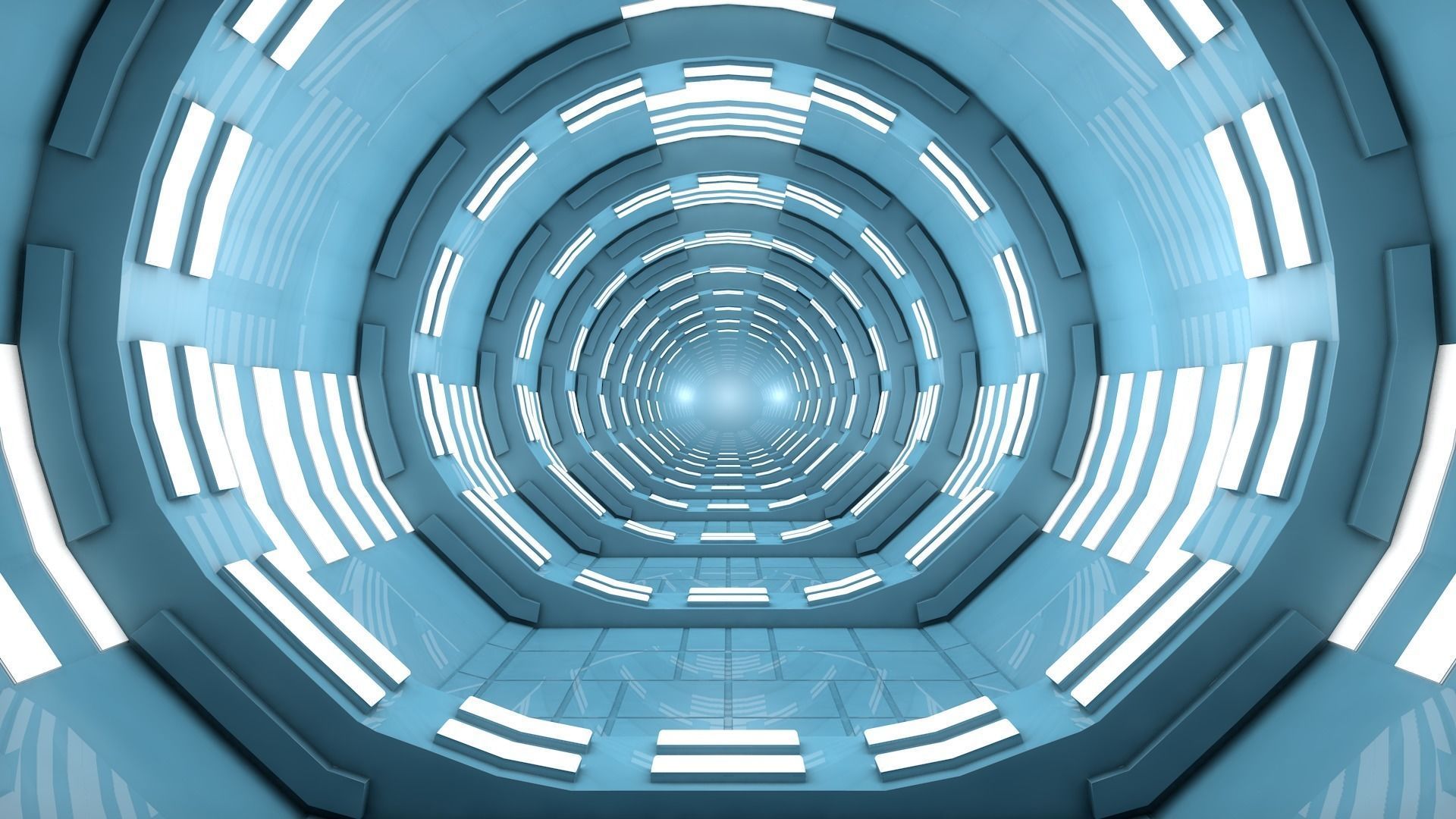 Sci Fi Tunnel 3D model | CGTrader