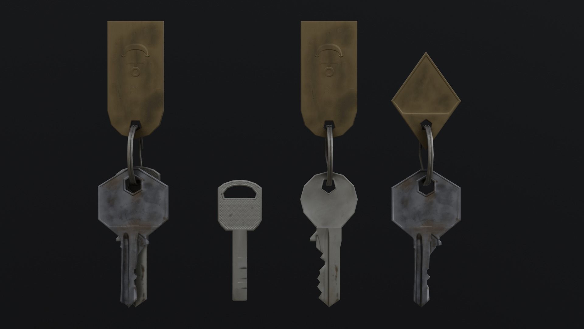 3D model Keys with Tags VR / AR / low-poly | CGTrader