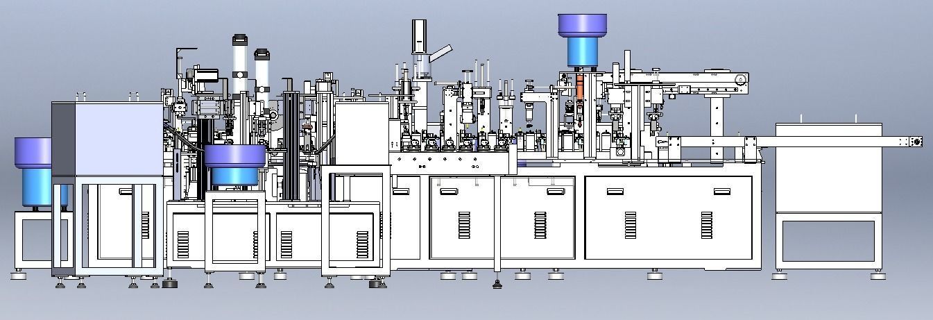 Motor automatic assembly production line 3D model | CGTrader