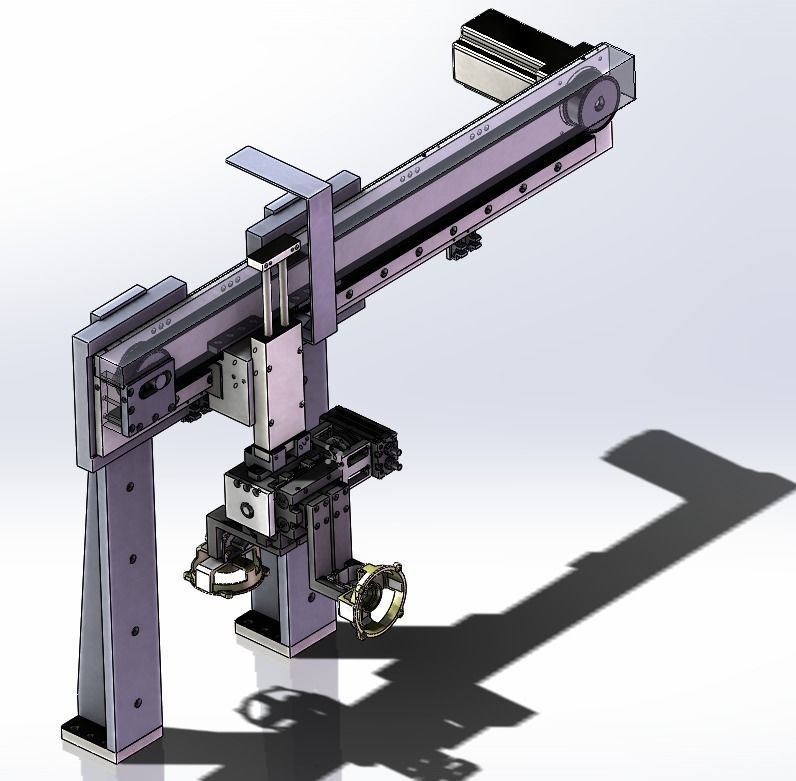 Motor automatic assembly production line 3D model | CGTrader