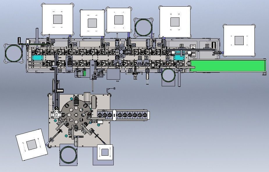 Motor automatic assembly production line 3D model | CGTrader
