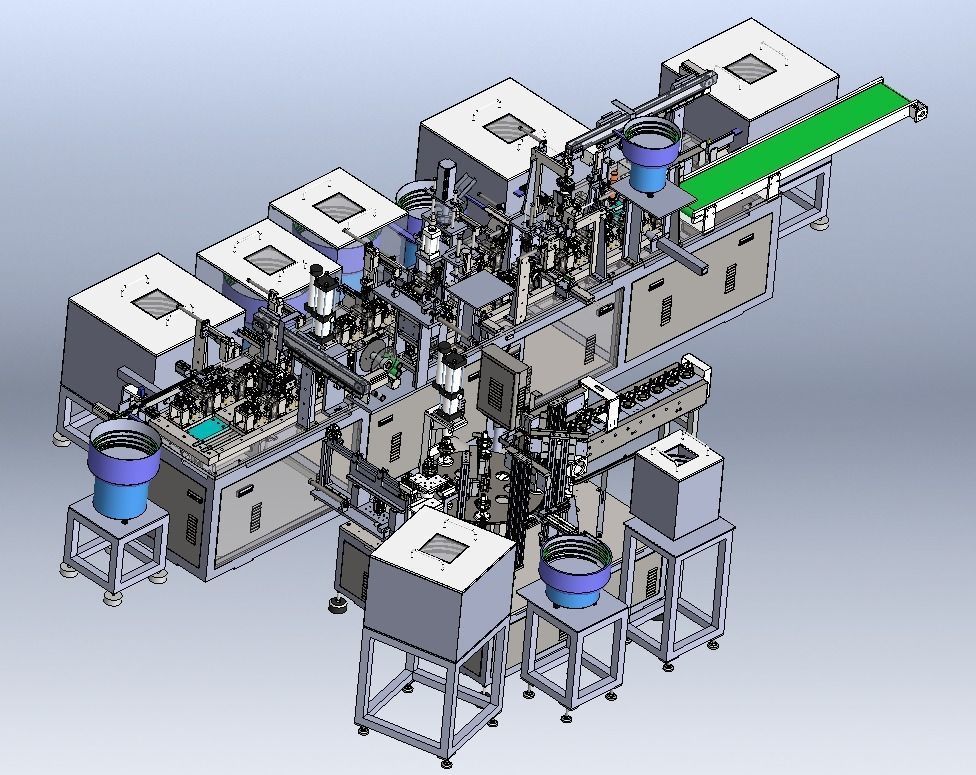 Motor automatic assembly production line 3D model | CGTrader
