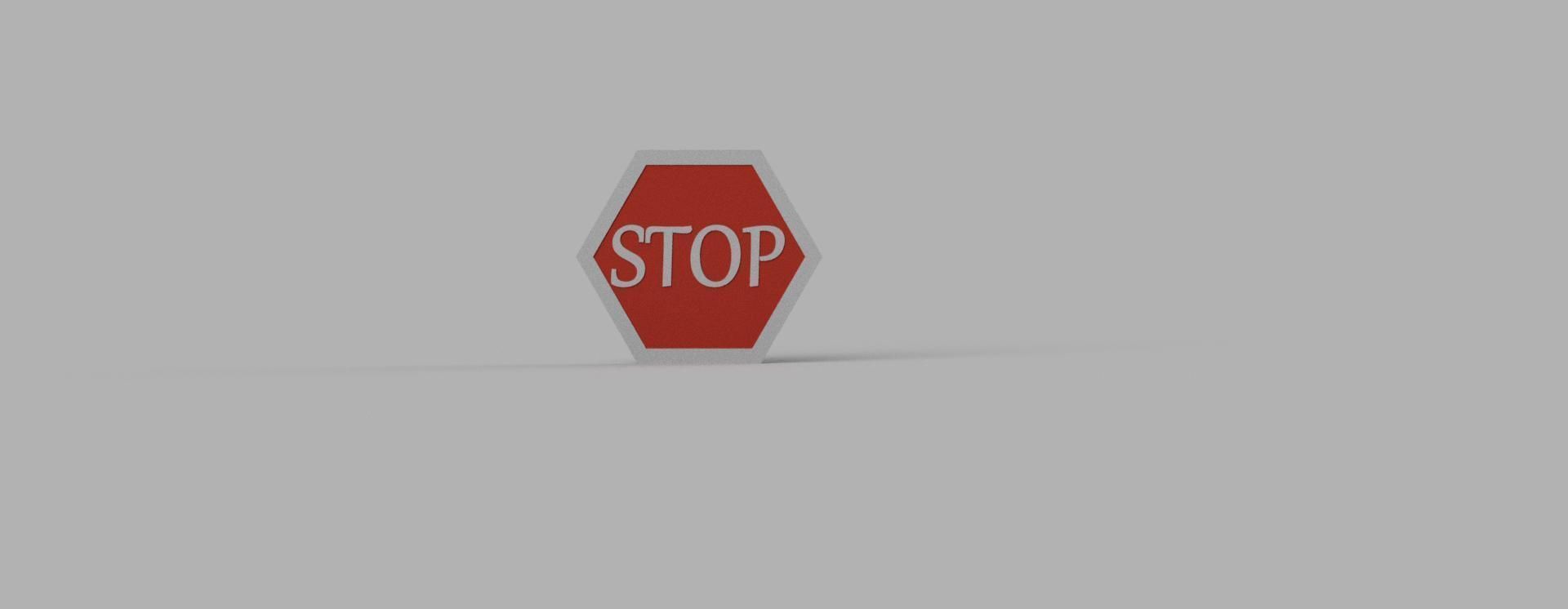 3D model Road STOP sign VR / AR / low-poly | CGTrader
