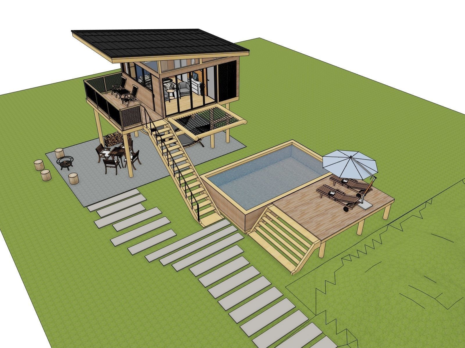 3D model beach hut 3d model VR / AR / low-poly | CGTrader