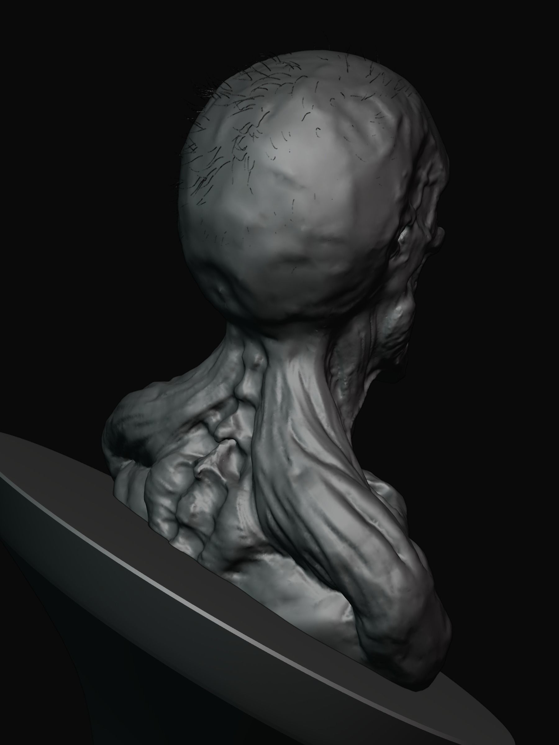zombie head creature sculpt 3D model | CGTrader