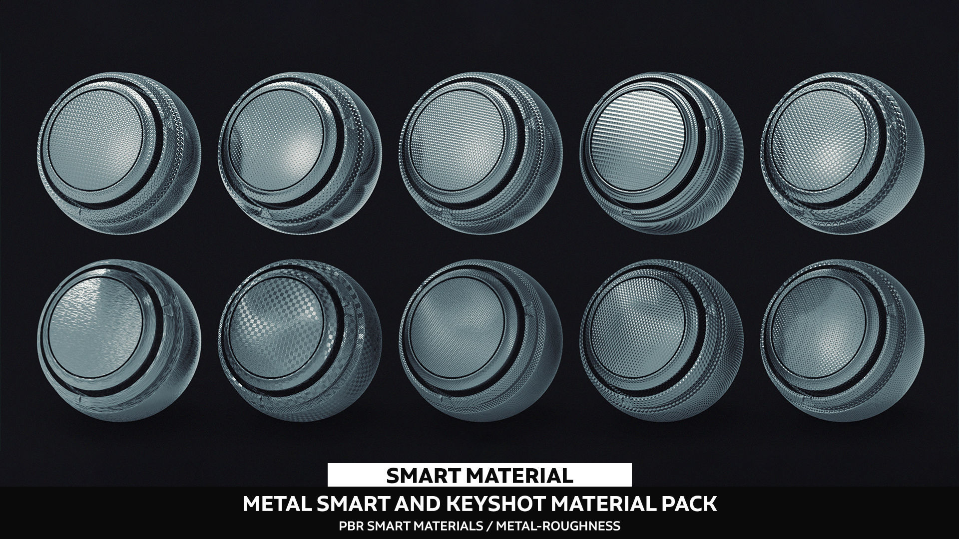 Texture 10 Metal Keyshot Material VR / AR / low-poly | CGTrader