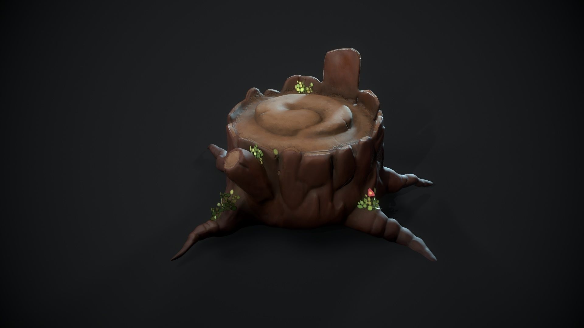StylizedTrunk tree stump 3D model | CGTrader