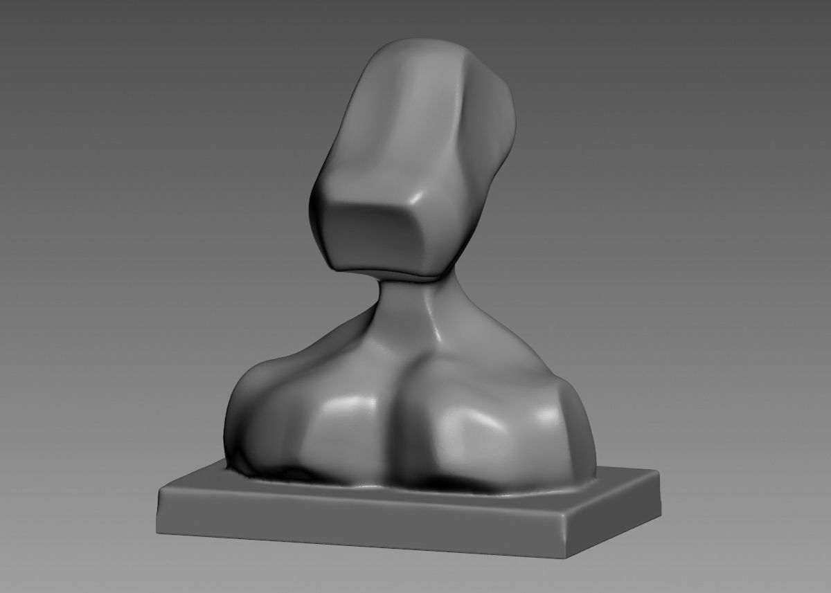Modern Bust Sculpture 3d print model 3D model 3D printable | CGTrader