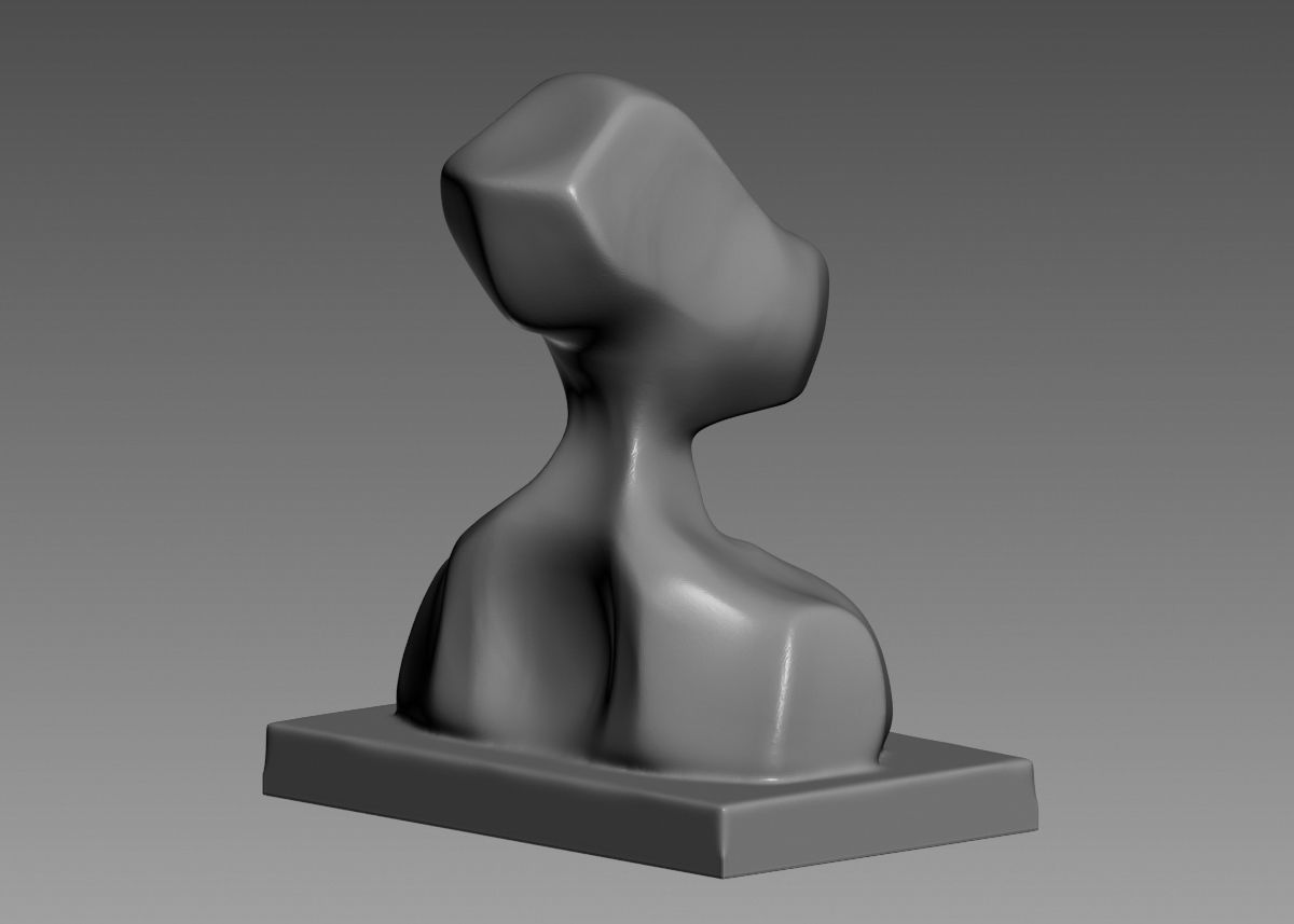 Modern Bust Sculpture 3d print model 3D model 3D printable | CGTrader