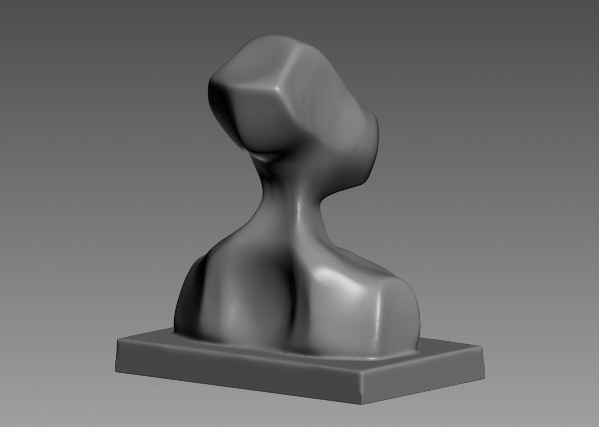 Modern Bust Sculpture 3d print model 3D model 3D printable | CGTrader
