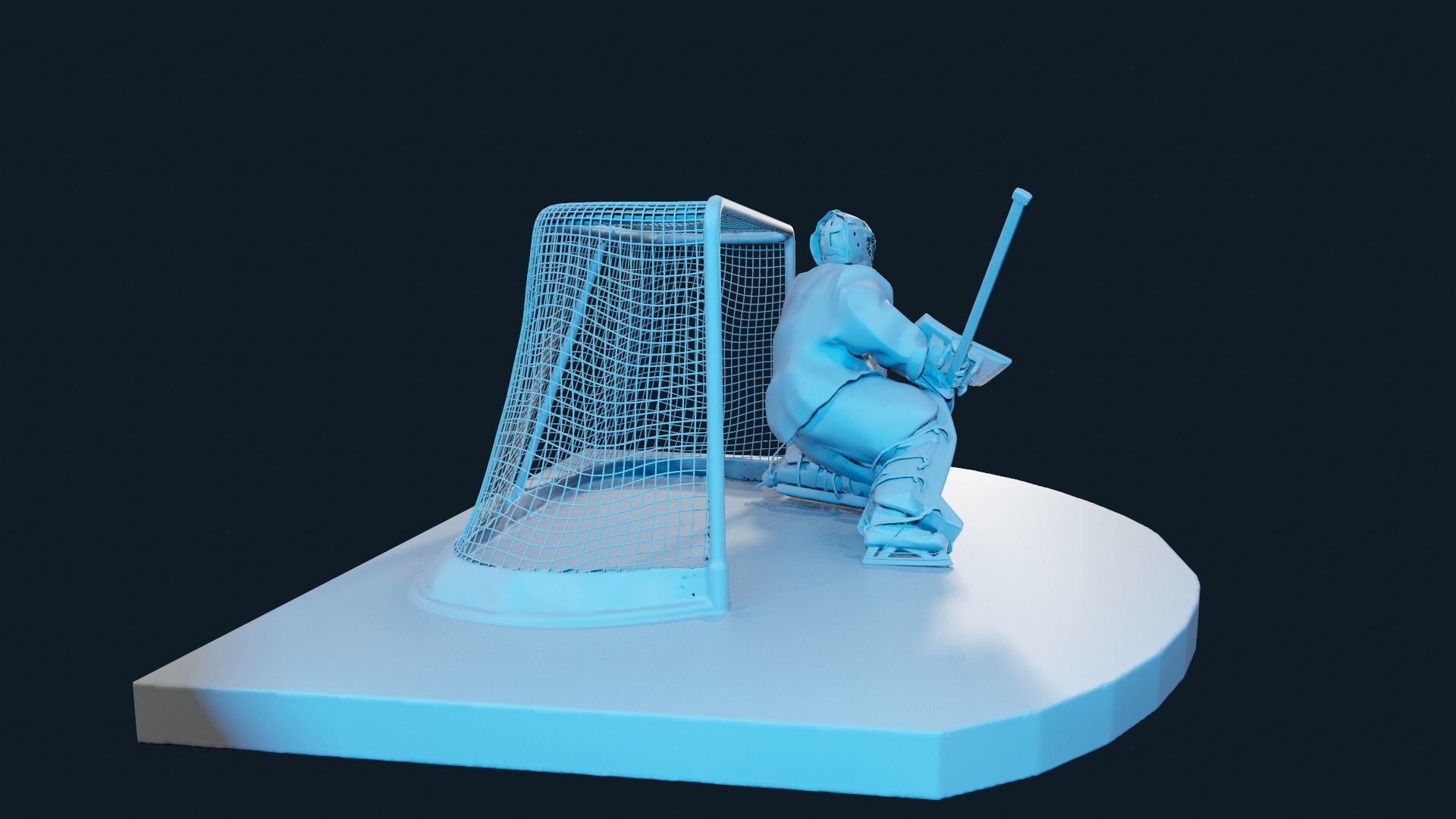 HOCKEY GOALIE POSE 5 MODEL NO TEXTURE 3D model 3D printable | CGTrader