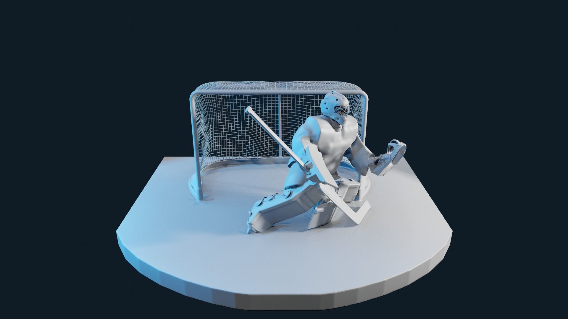 HOCKEY GOALIE POSE 5 MODEL NO TEXTURE 3D model 3D printable | CGTrader