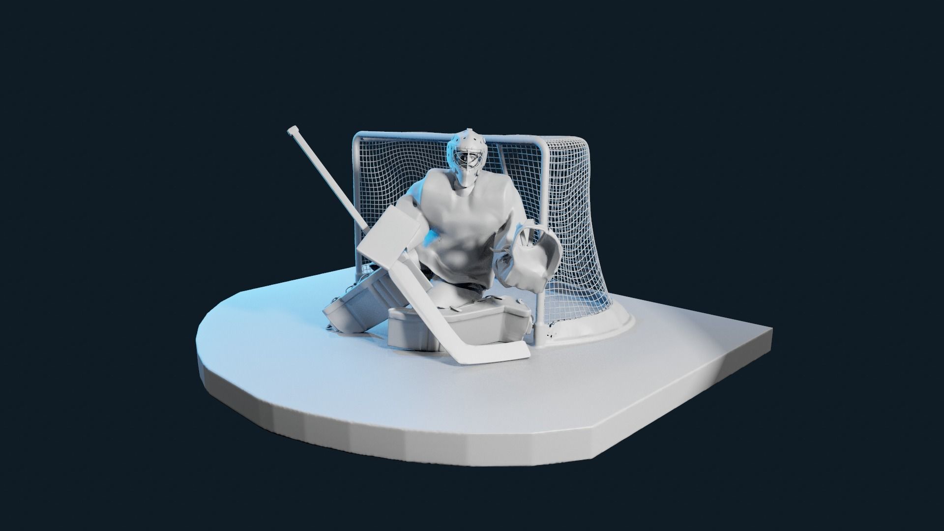 HOCKEY GOALIE POSE 5 MODEL NO TEXTURE 3D model 3D printable | CGTrader