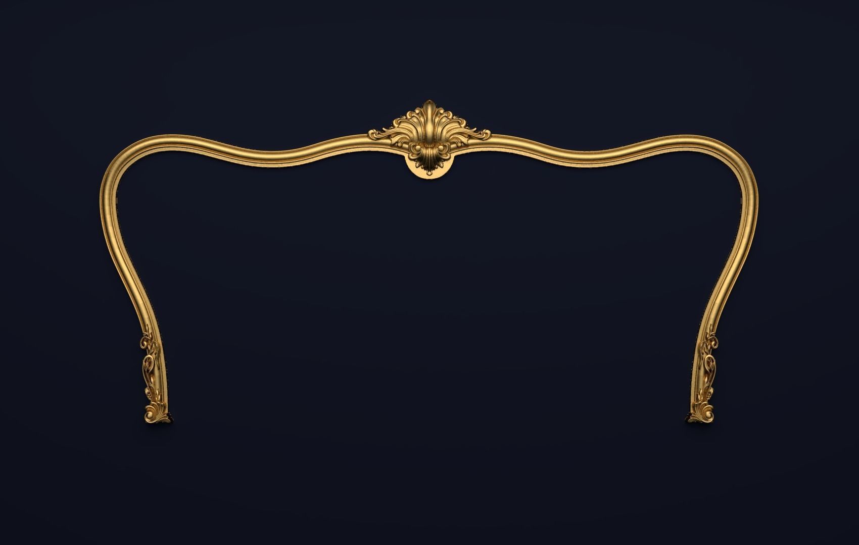 Classic Carved Bed 3D model 05 3D model | CGTrader