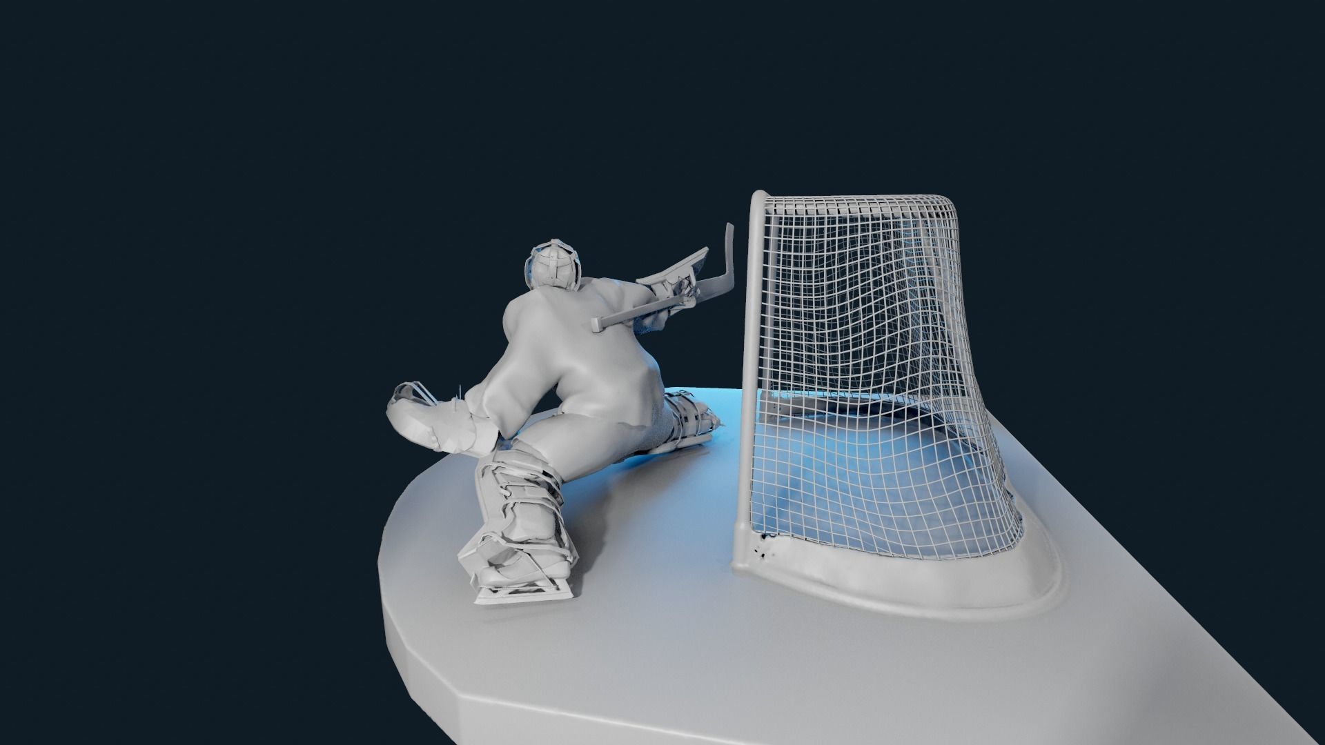 HOCKEY GOALIE POSE 2 MODEL NO TEXTURE 3D print model 3D model 3D ...