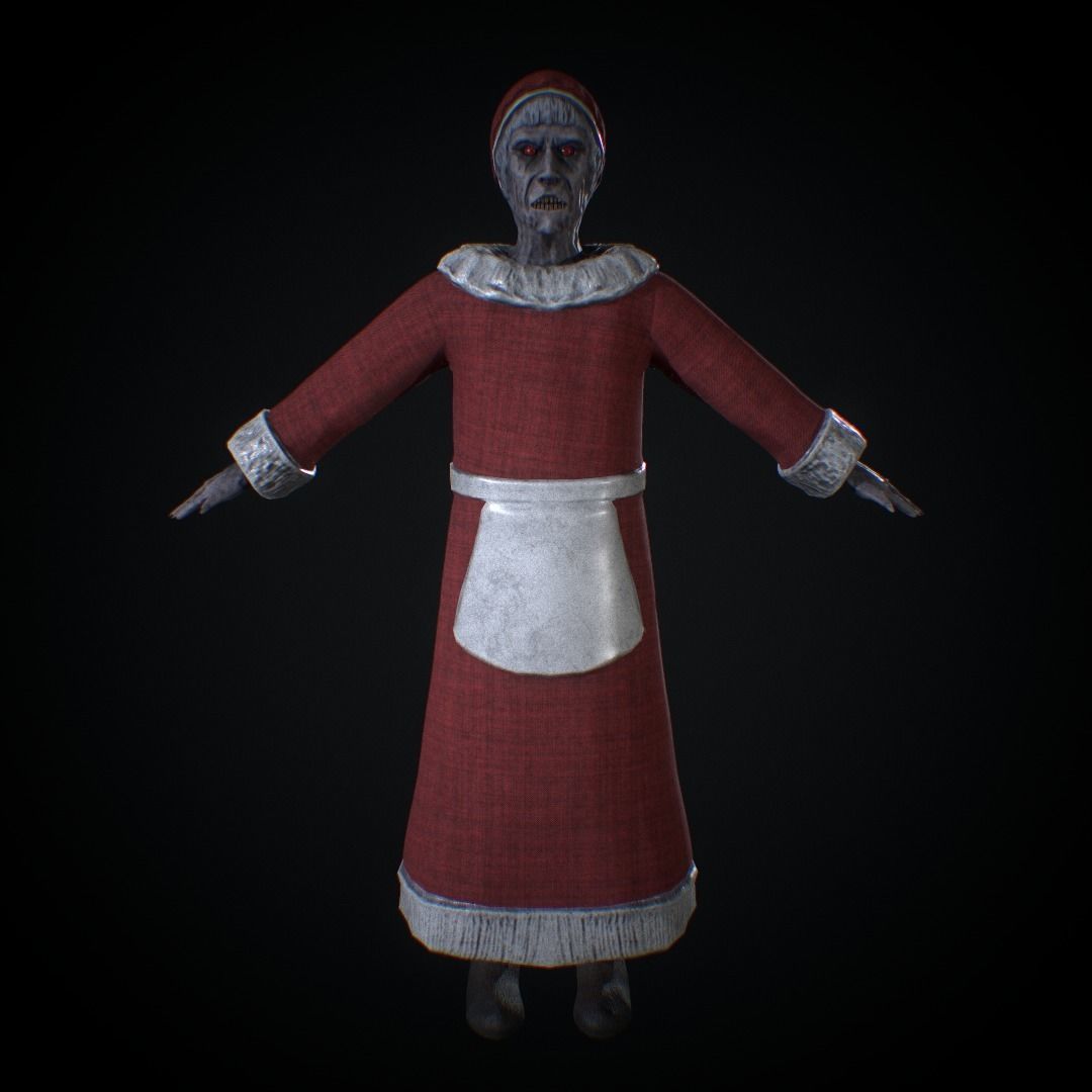 3D model Mrs Claus Evil VR / AR / low-poly | CGTrader