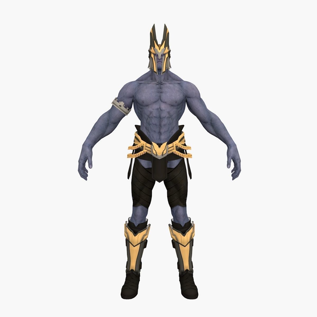 3D model God Kronos VR / AR / low-poly OBJ FBX C4D