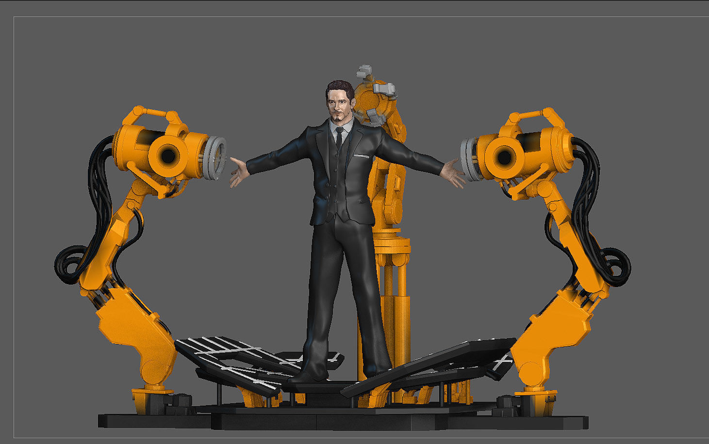 IRONMAN GANTRY TONY STARK SET STATUE MARVEL MCU AVENGERS 3D model 3D ...