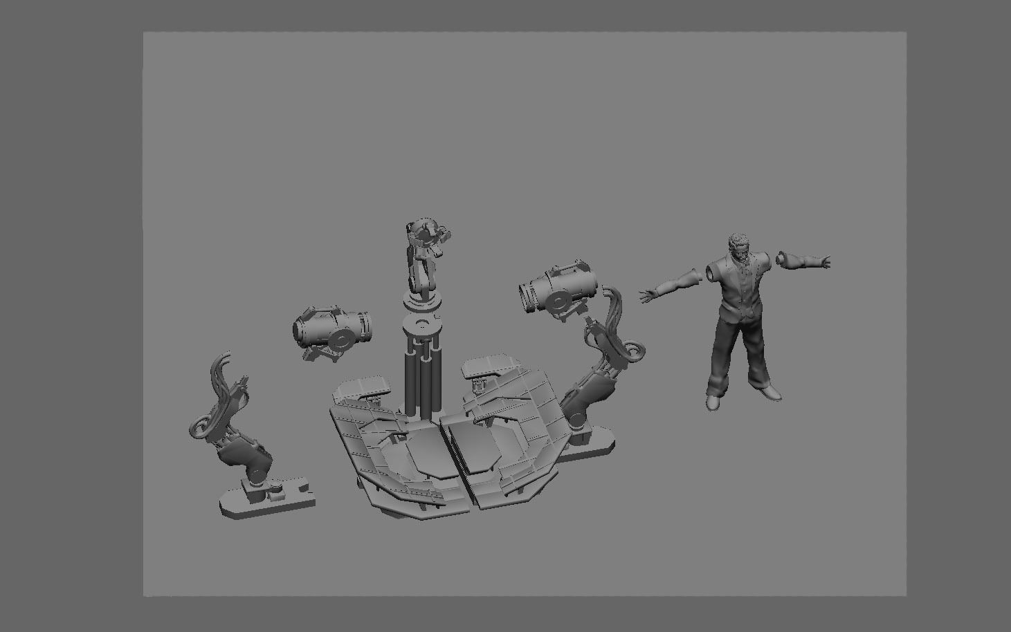 IRONMAN GANTRY TONY STARK SET STATUE MARVEL MCU AVENGERS 3D model 3D ...