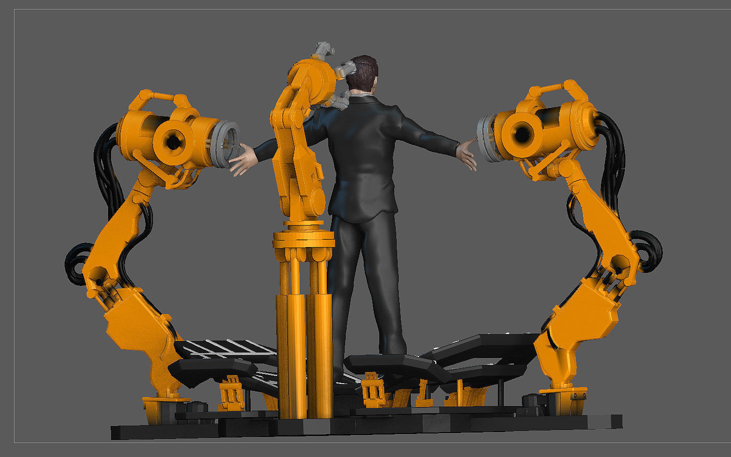 IRONMAN GANTRY TONY STARK SET STATUE MARVEL MCU AVENGERS 3D model 3D ...