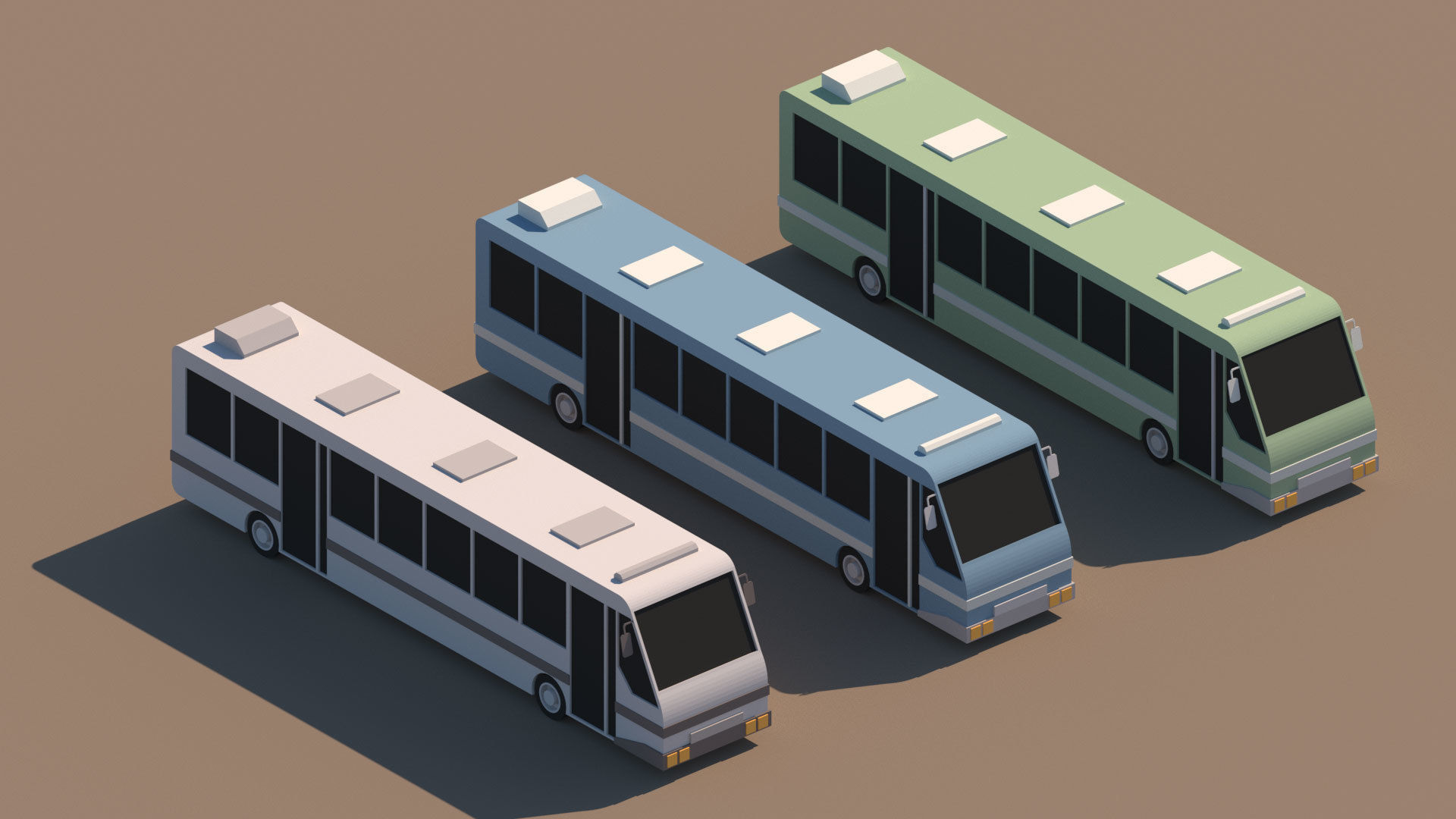 3D model Low Poly Bus Package VR / AR / low-poly | CGTrader