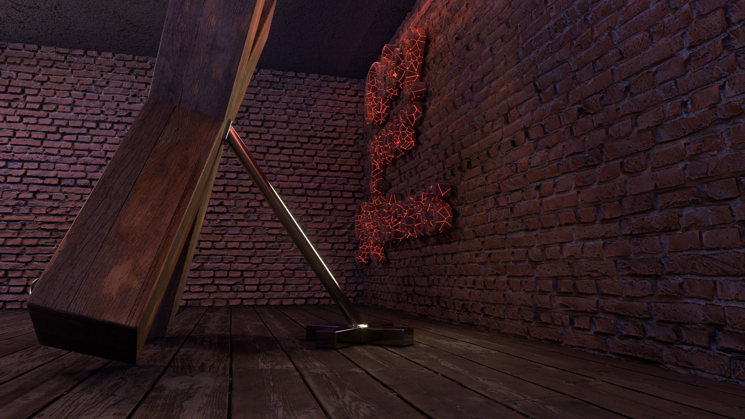 Dungeon Cross 3D Model with 8K Textures for REDSHIFT in C4D 3D model ...