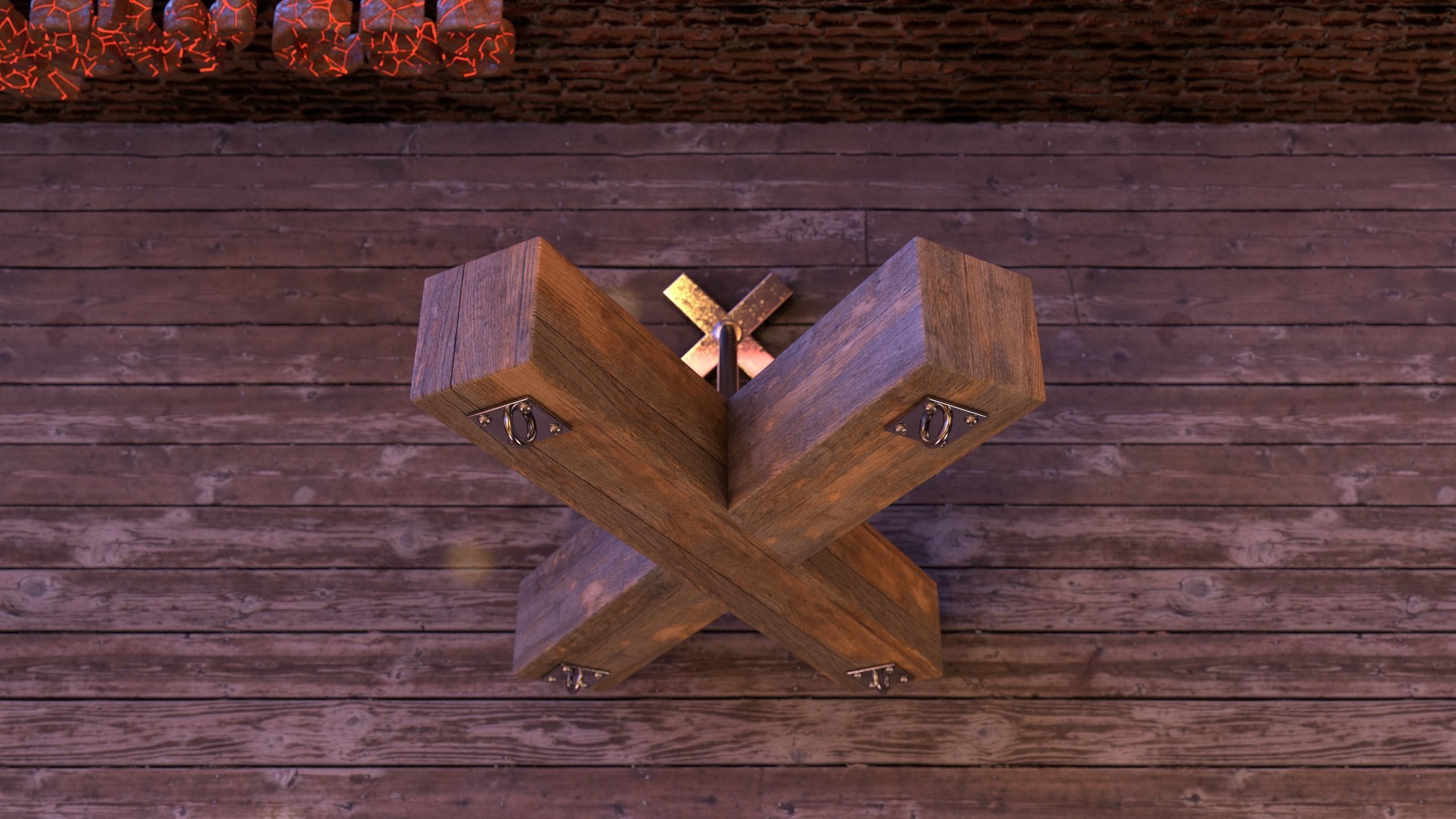 Dungeon Cross 3D Model with 8K Textures for REDSHIFT in C4D 3D model ...