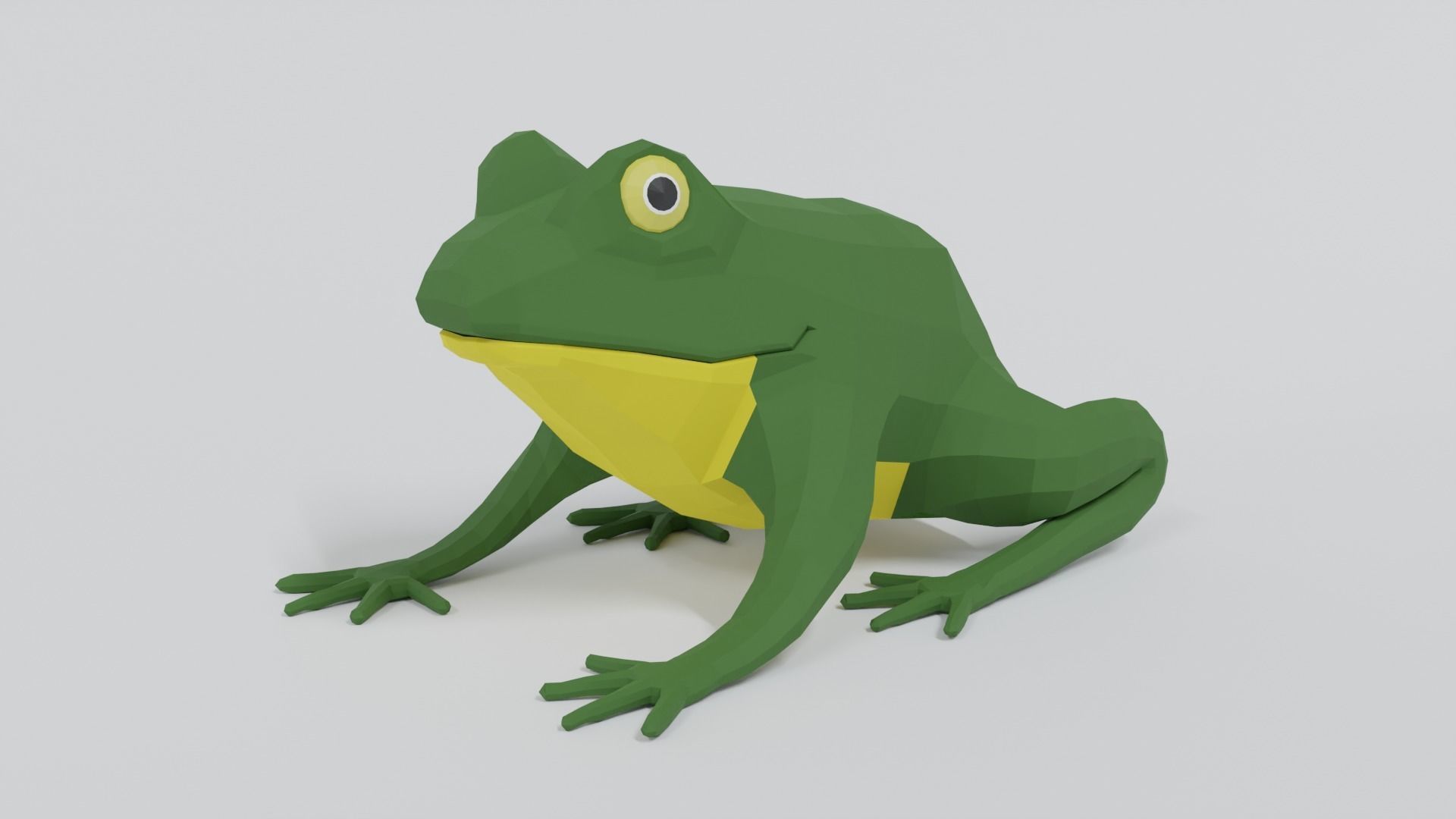 3D model Low Poly Cartoon Frog VR / AR / low-poly | CGTrader