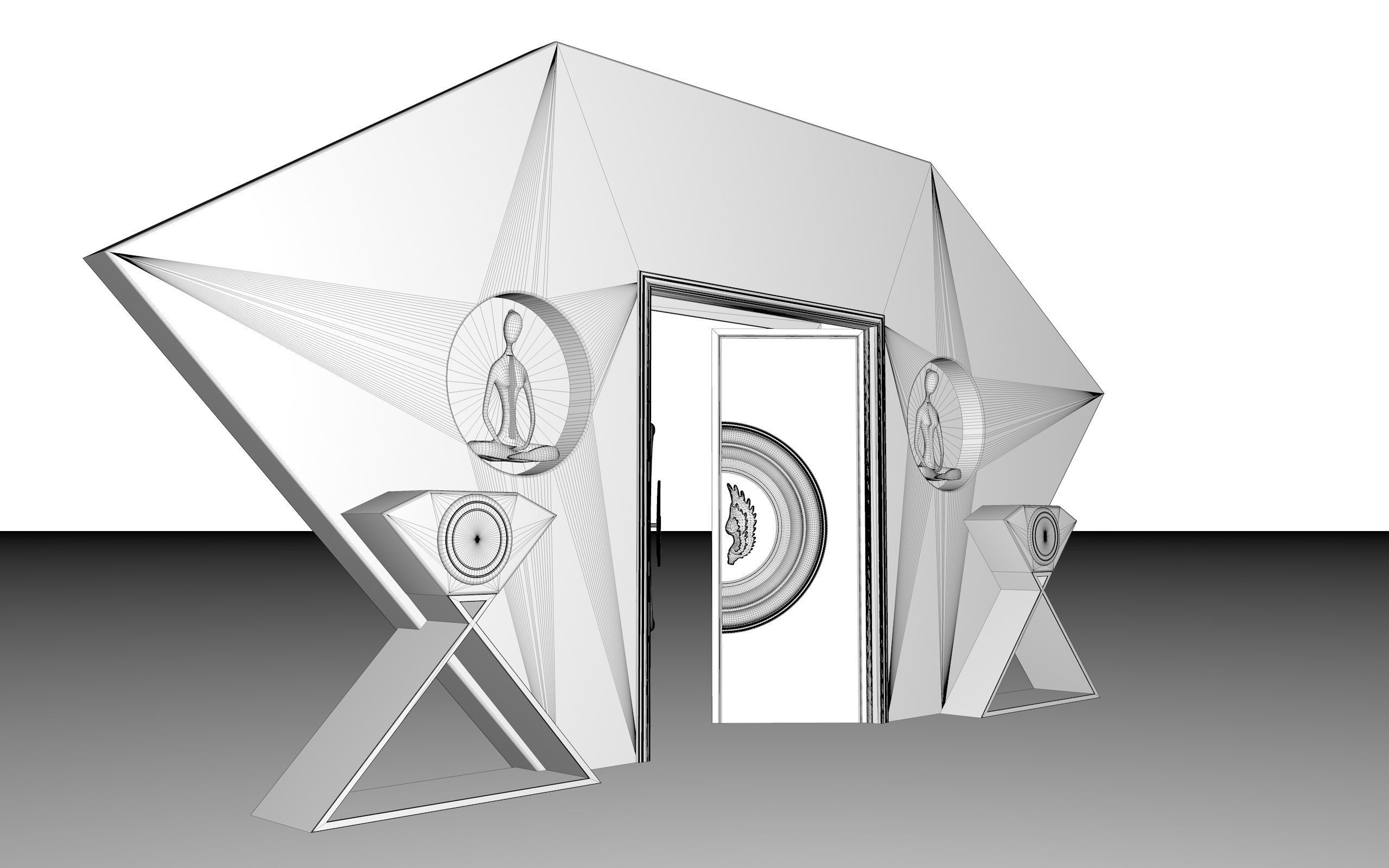 yoga door 3D model | CGTrader