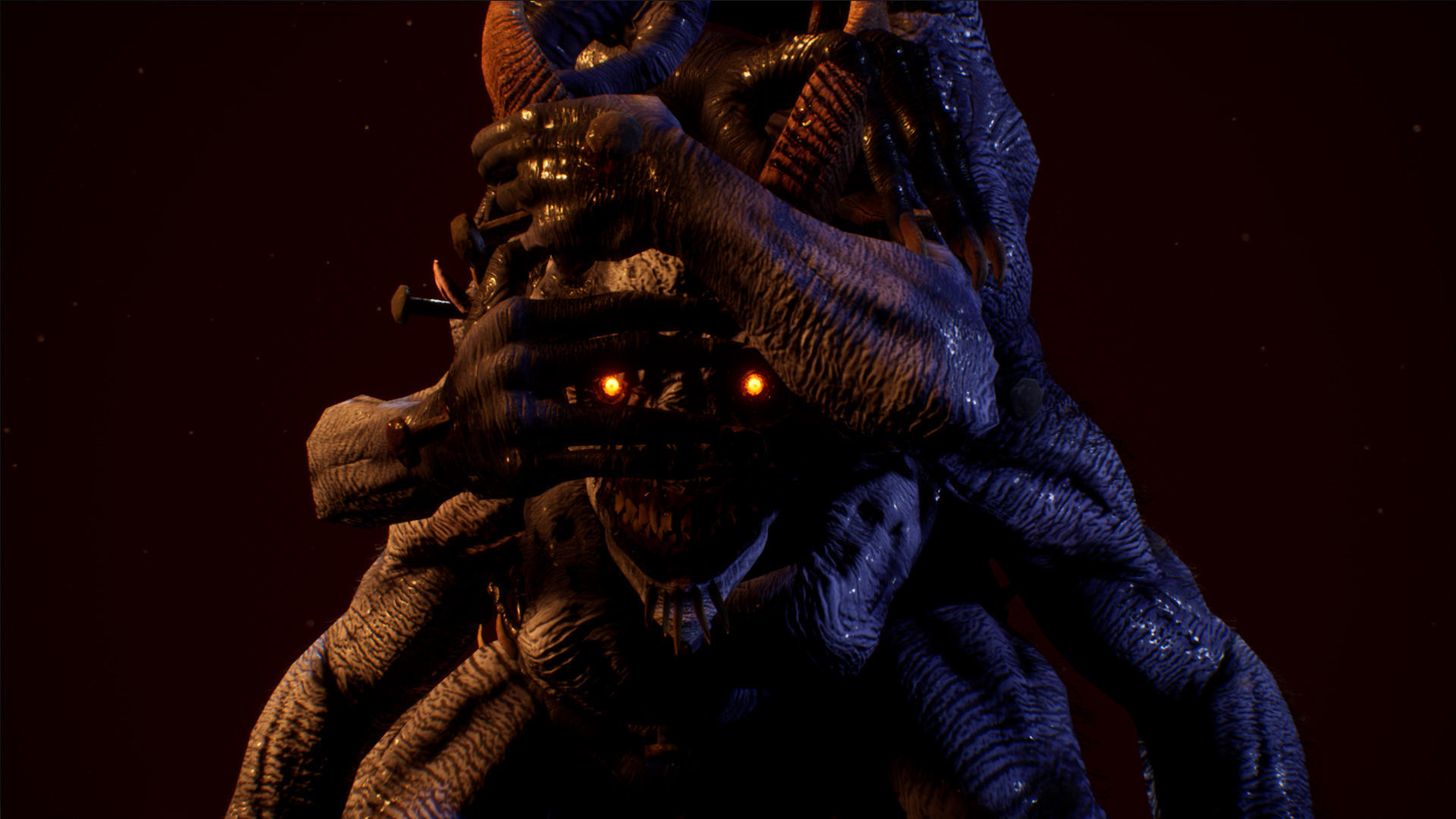 3D model Demon 5 many-armed creature VR / AR / low-poly rigged animated ...