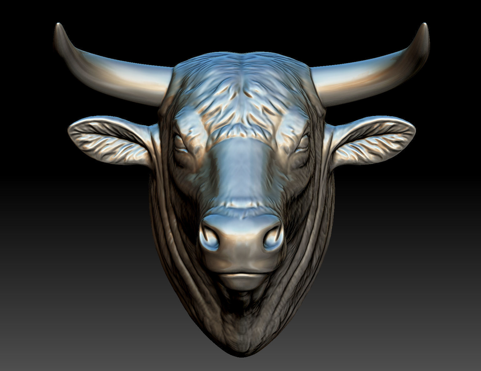 Bull Head 3D model 3D printable | CGTrader