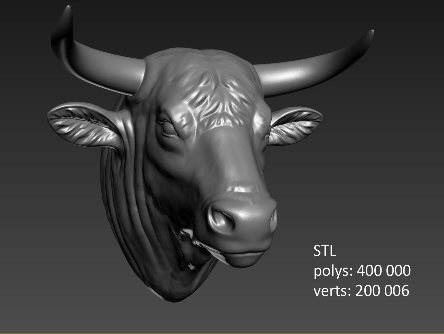 Bull Head 3D model 3D printable | CGTrader