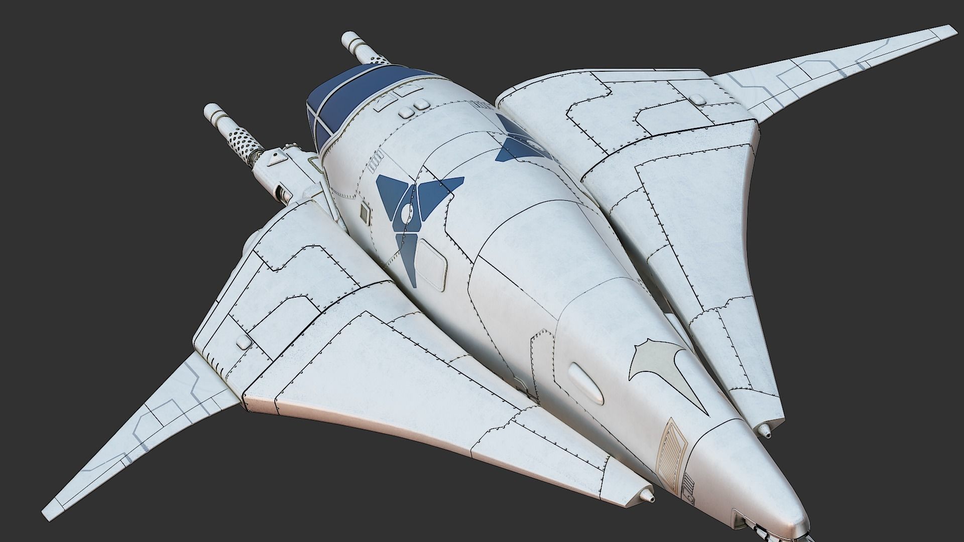 Manta Space Fighter 3D model | CGTrader
