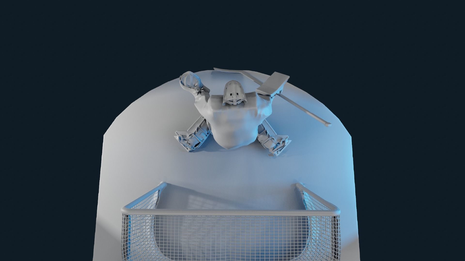 HOCKEY GOALIE POSE 3MODEL NO TEXTURE 3D print model 3D model 3D ...