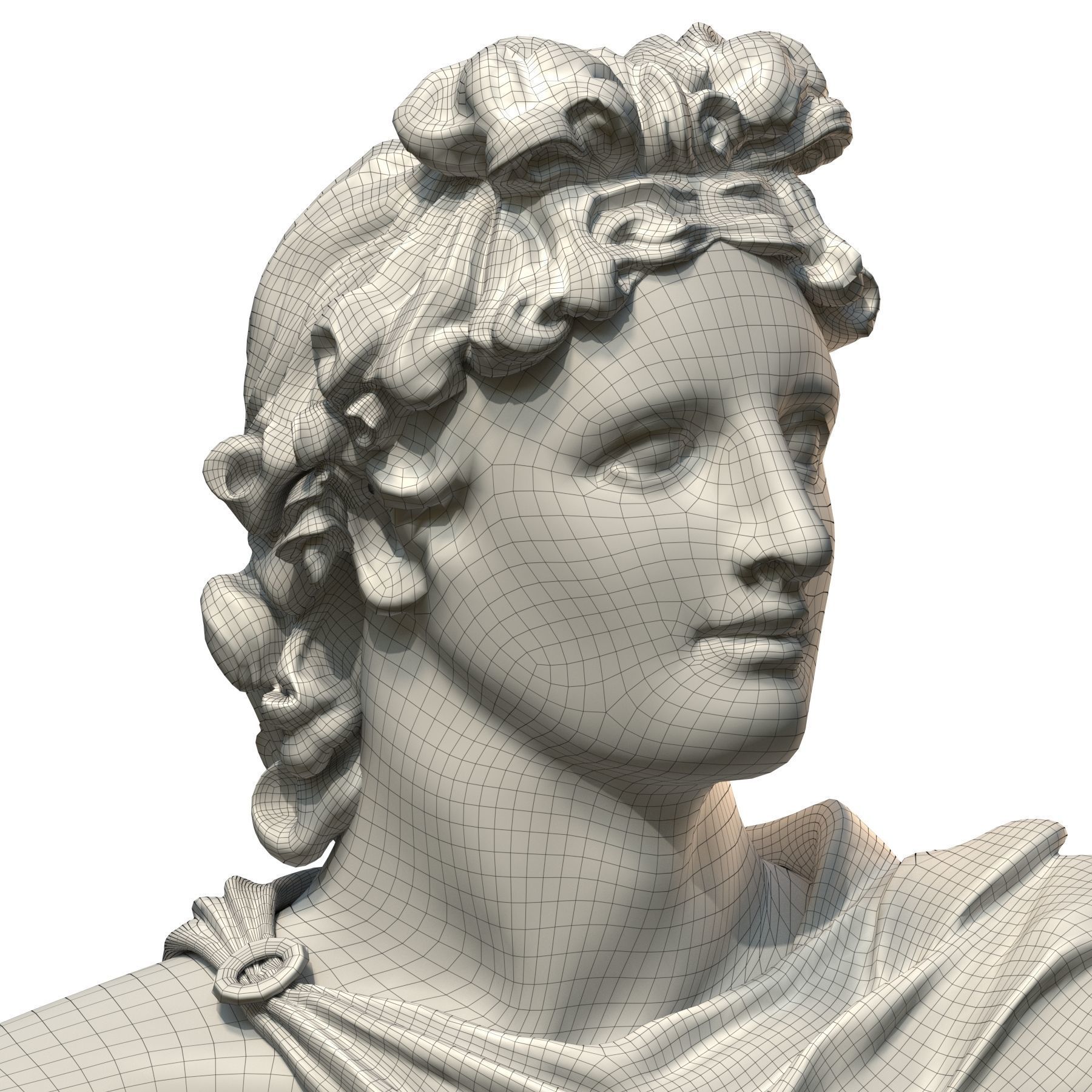 Apollo bust 3d print model 3D model 3D printable | CGTrader