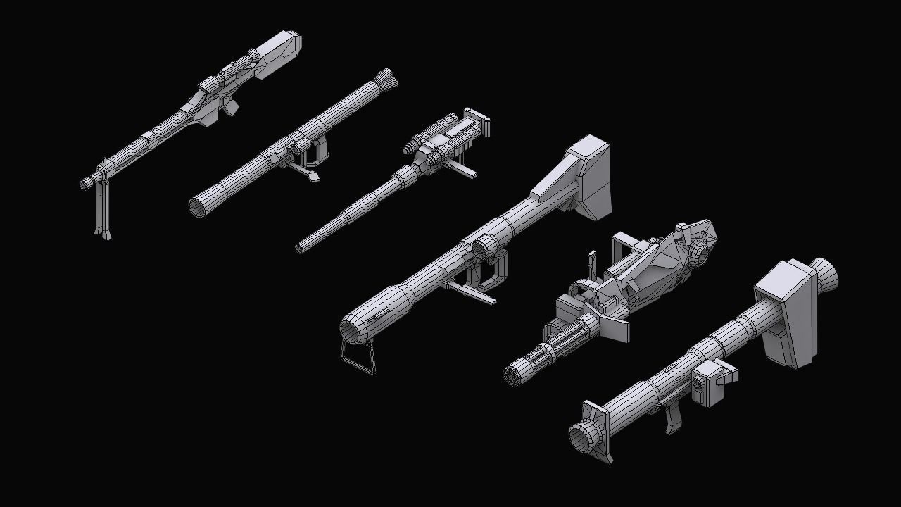 Gundam Zeon Heavy Weapons 3D model | CGTrader