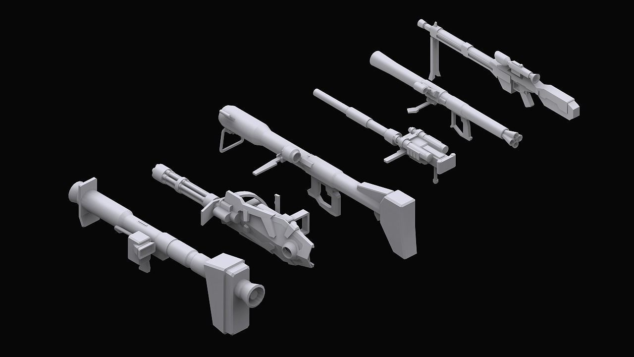Gundam Zeon Heavy Weapons 3D model | CGTrader