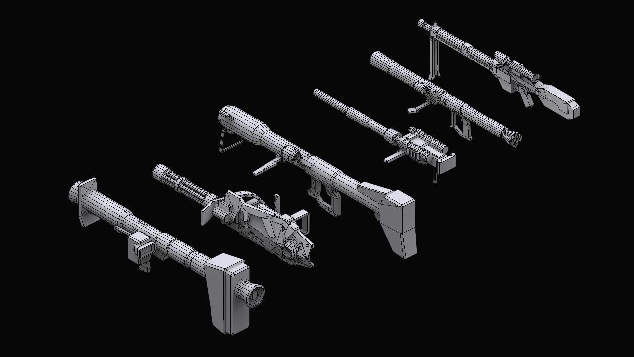 Gundam Zeon Heavy Weapons 3D model | CGTrader
