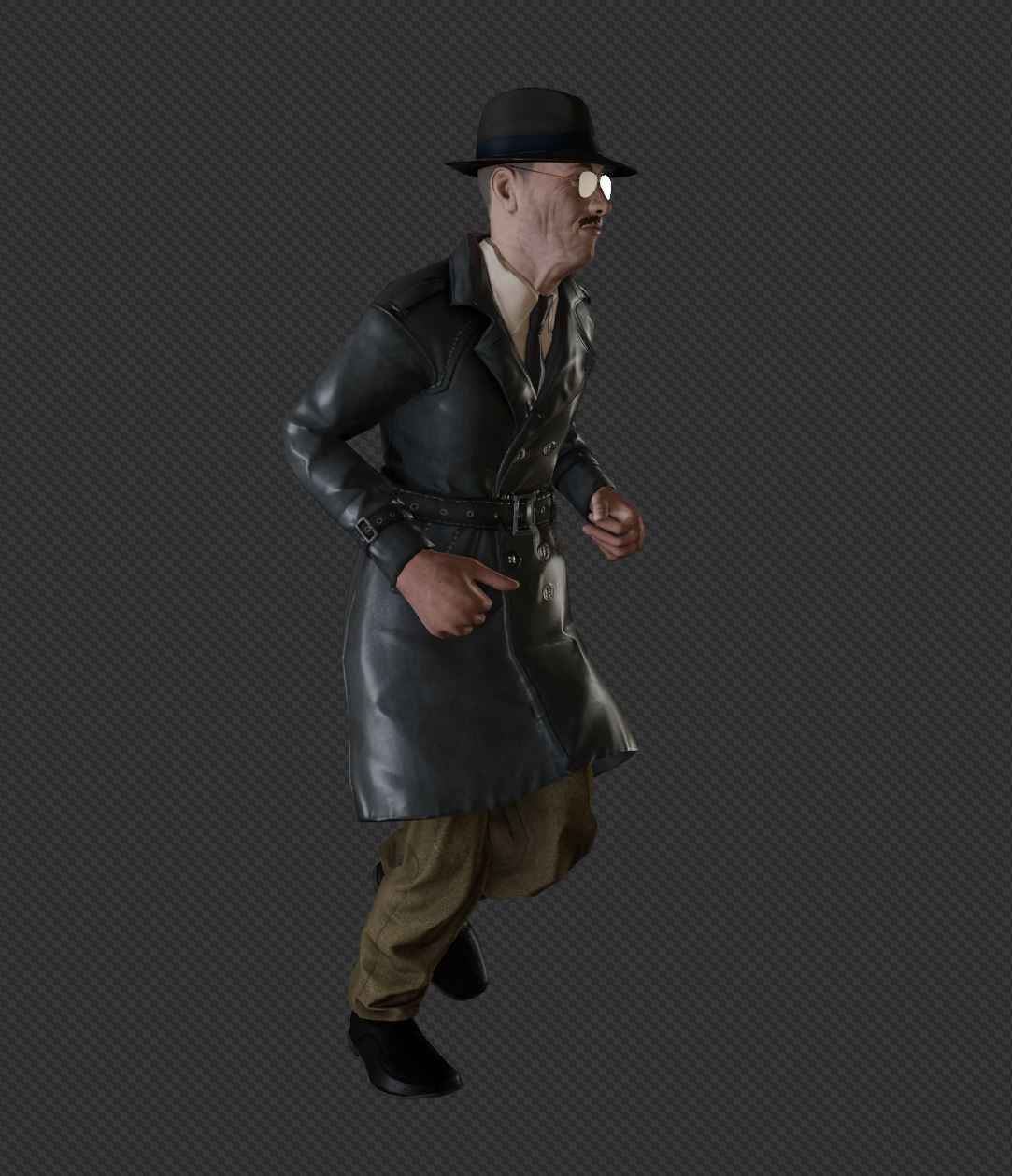 3D model Realistic Detective Officer character rigged 3d model LOW POLY ...