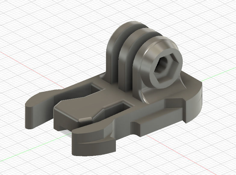 Action camera mount 3D model 3D printable | CGTrader