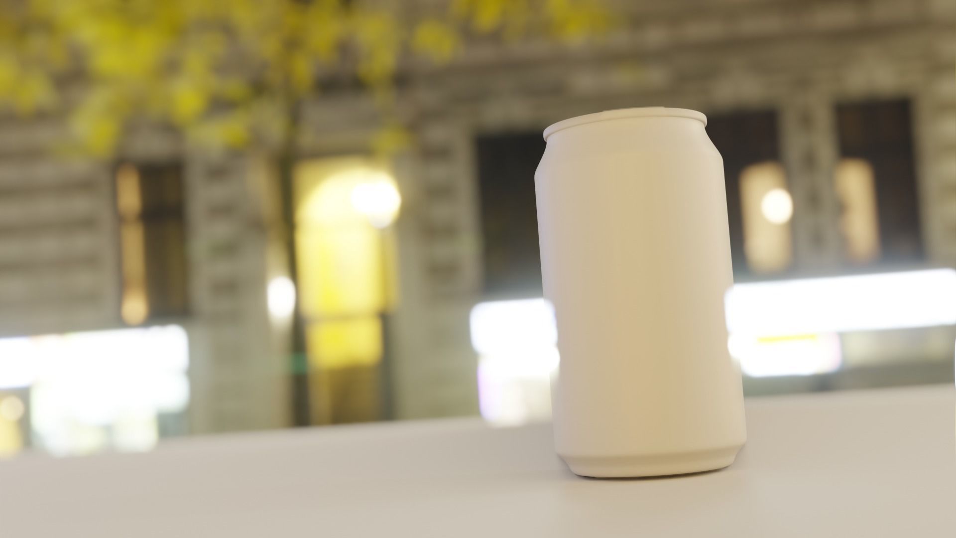 realistic cola model coca can on table at night 3D model | CGTrader