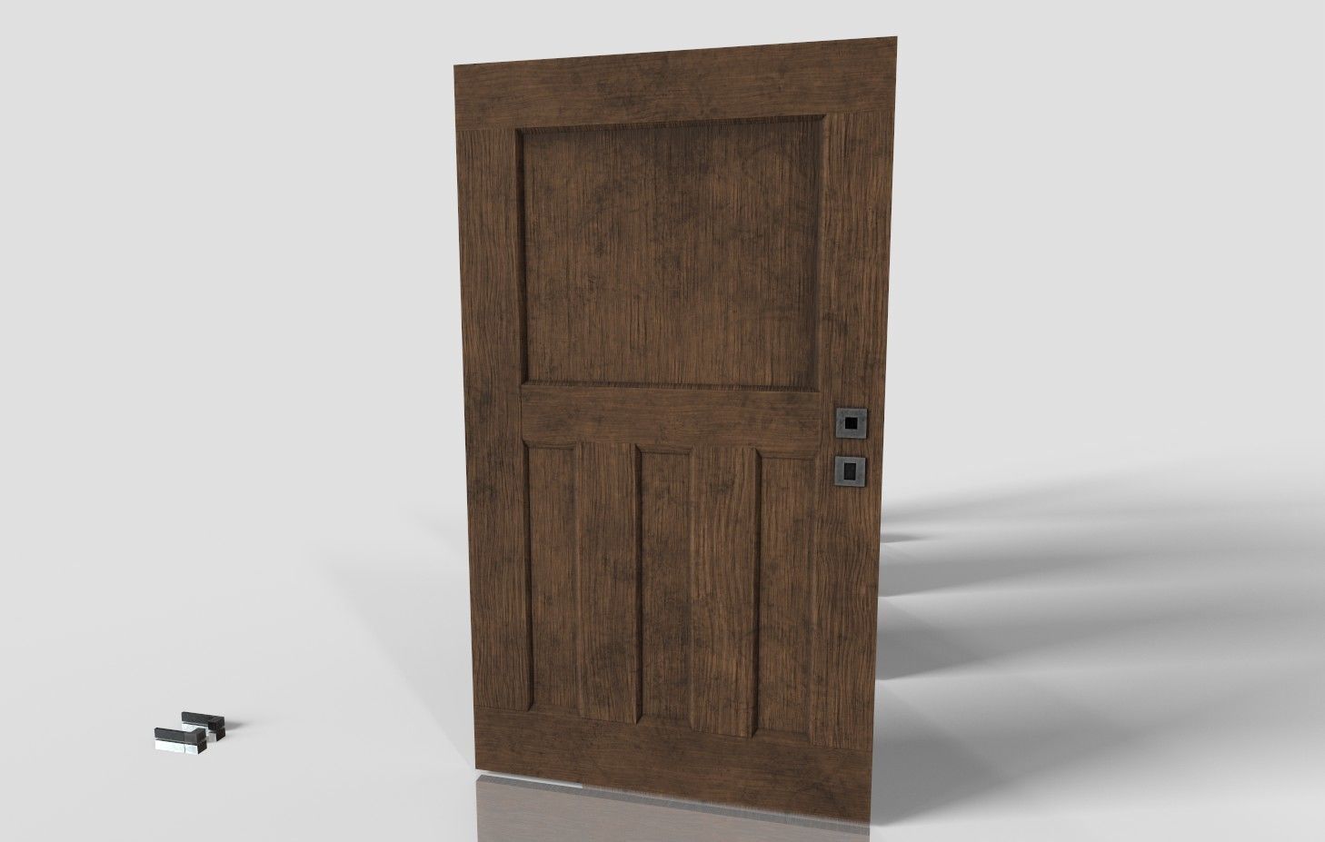 3D model Wood Door - Damage - Old VR / AR / low-poly | CGTrader