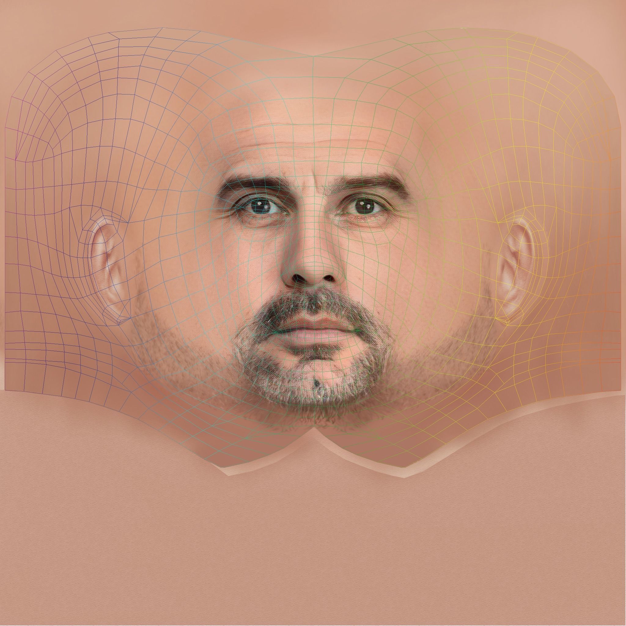 3D model Pep Guardiola Head - Lowpoly head for game Low-poly VR / AR ...