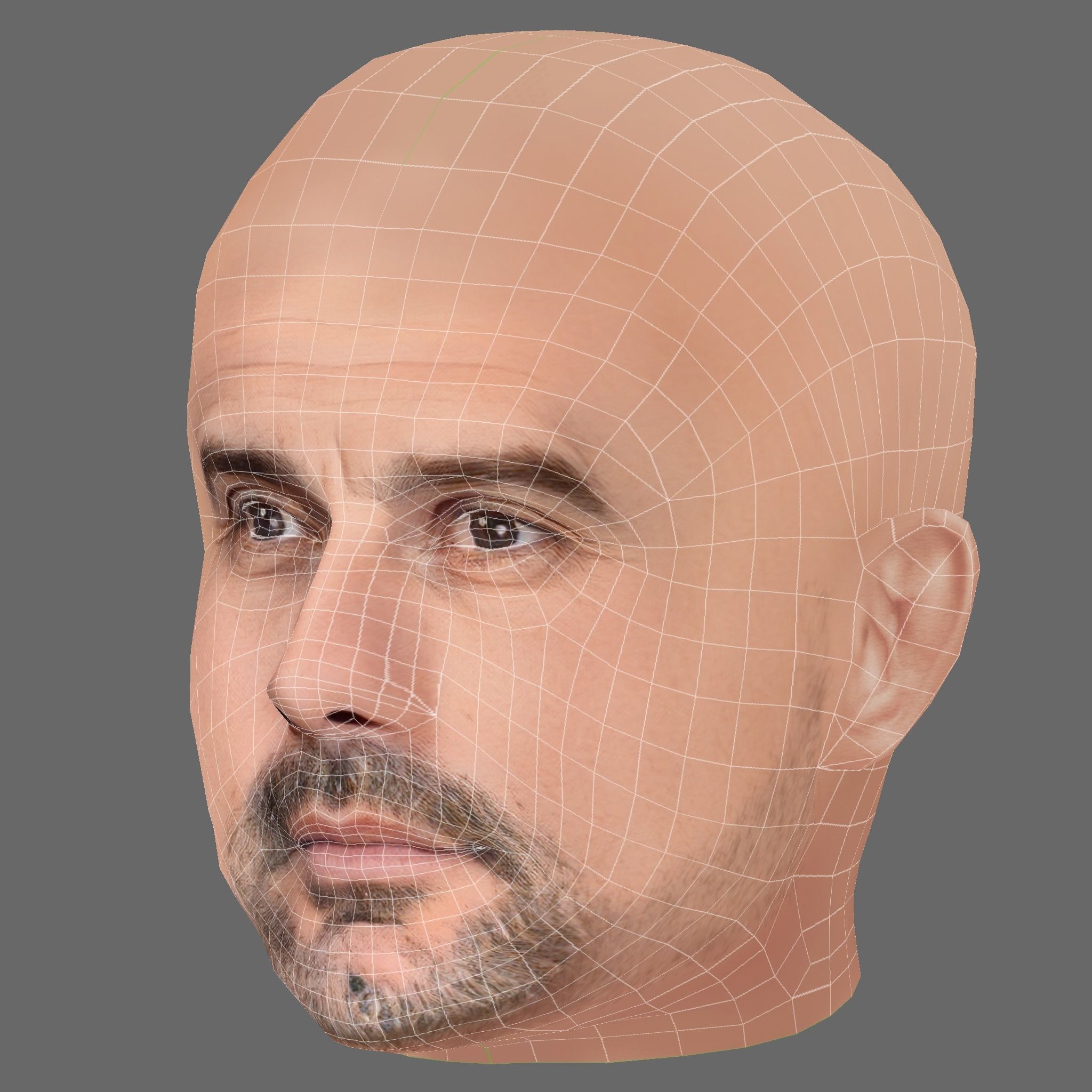 3D model Pep Guardiola Head - Lowpoly head for game Low-poly VR / AR ...