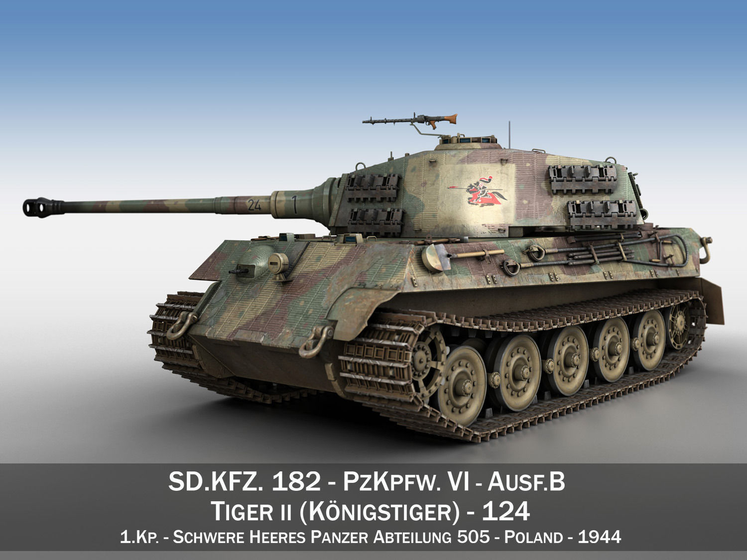 Panzerkampfwagen VI - Ausf B - Tiger II - 124 3D model | CGTrader