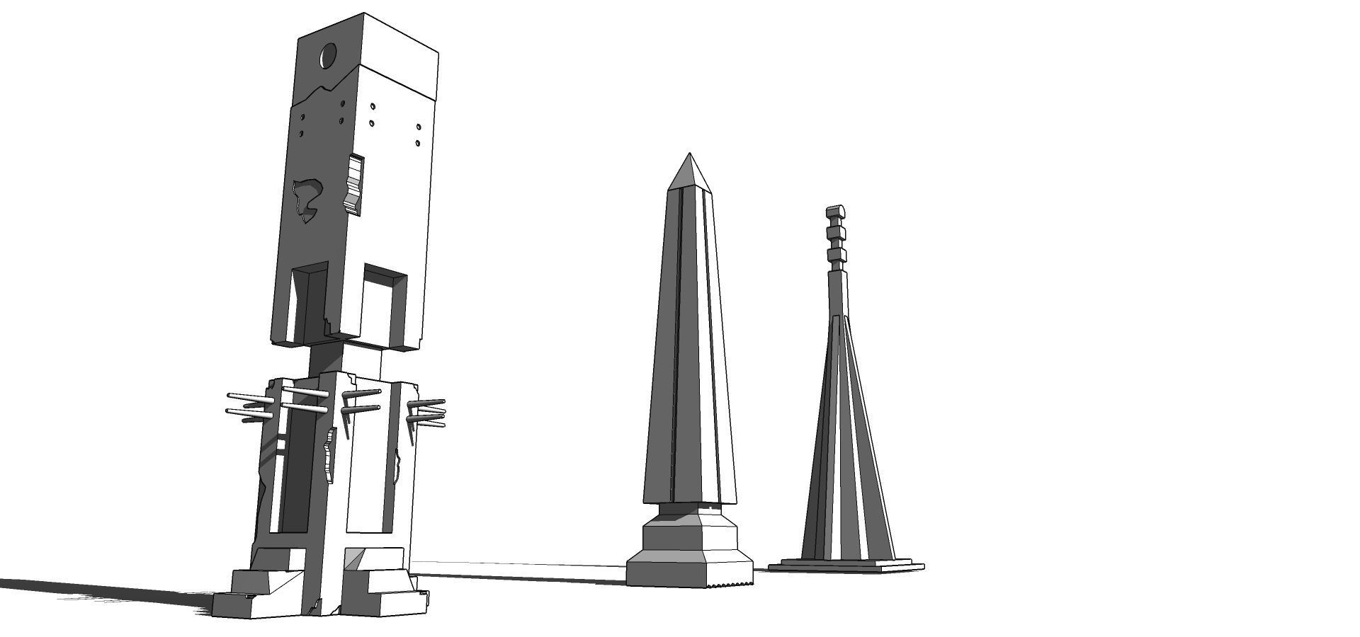 3D model Lost Civilizations 3 Column Kit VR / AR / low-poly | CGTrader