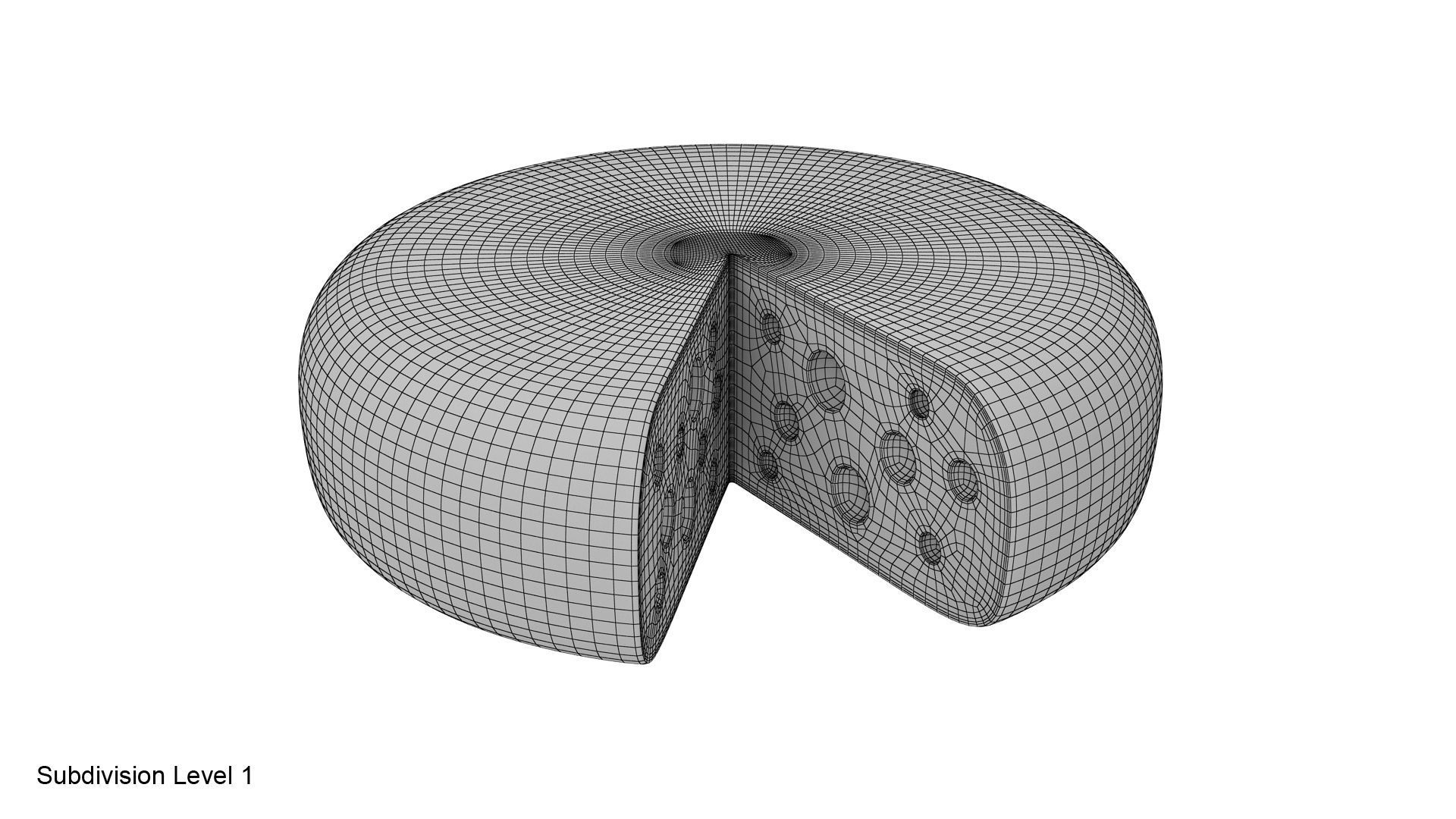 Cheese wheel sliced 3D model | CGTrader