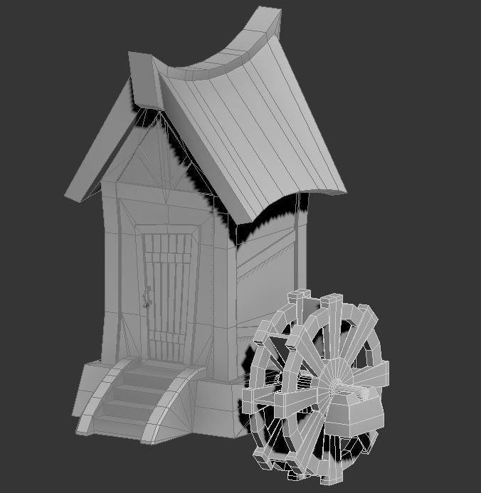 3D model Watermill VR / AR / low-poly | CGTrader