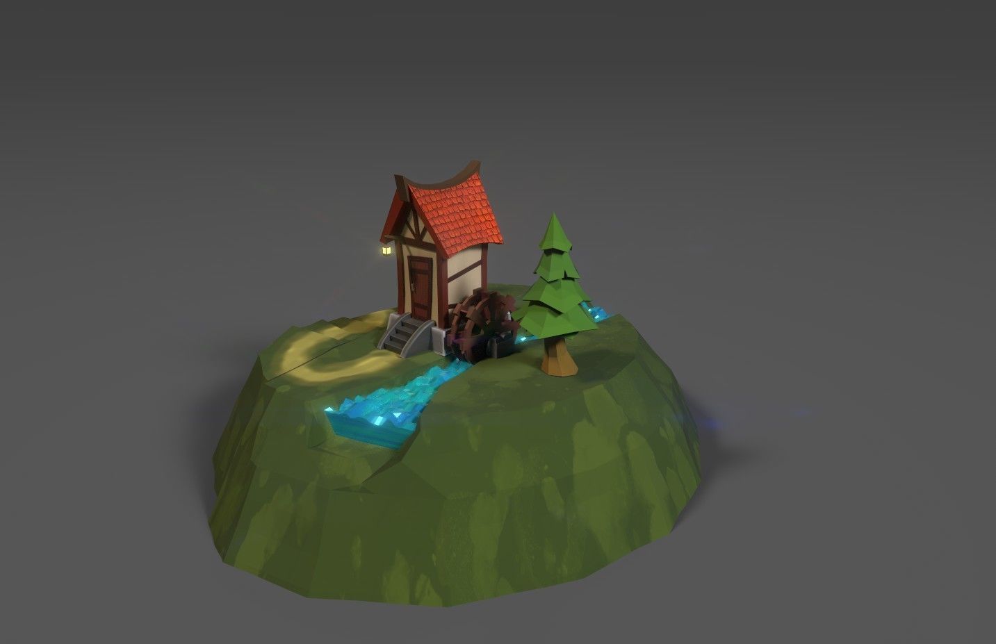 3D model Watermill VR / AR / low-poly | CGTrader