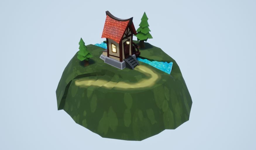 3D model Watermill VR / AR / low-poly | CGTrader